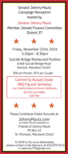 Johnny Mautz for State Senate: Eastern Shore First. Always.